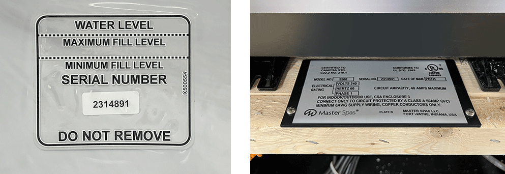 Master Spas Registration